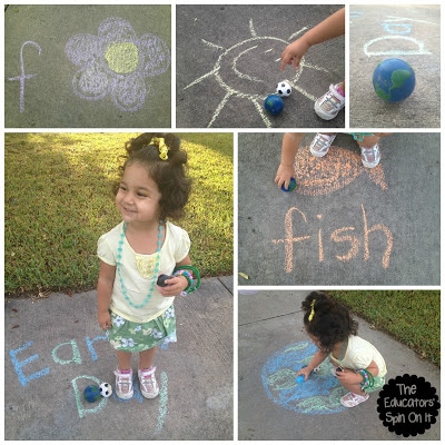 Earth Day Play with Chalk - The Educators' Spin On It