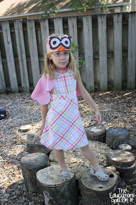 Make an owl costume for pretend play or Halloween