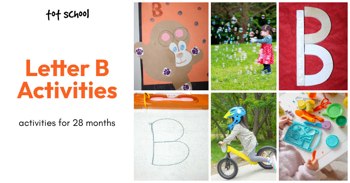 Tot School – The letter B 28 months - The Educators' Spin On It