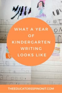 What kindergarten writing looks like - a year of student samples