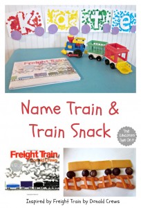Creating a Name Train Craft And Train Snack for Preschoolers