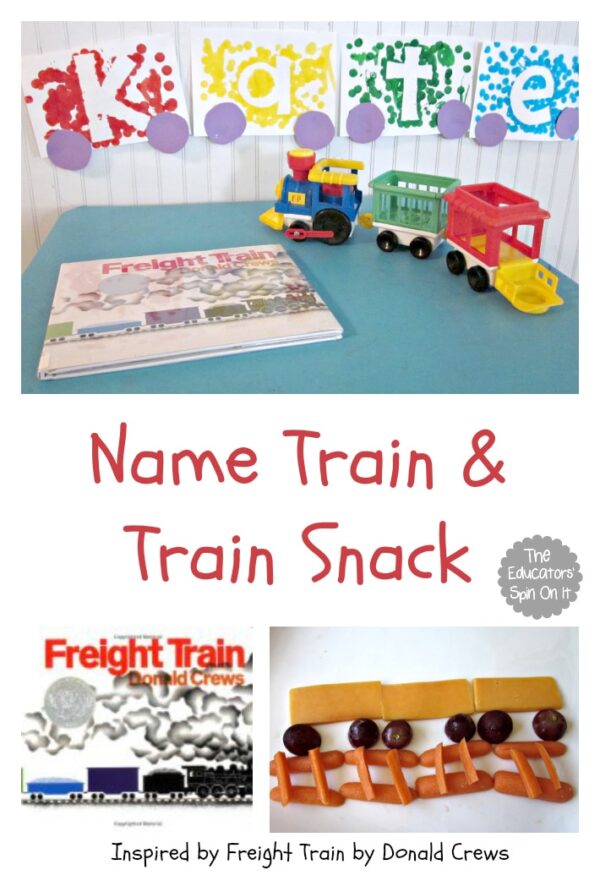 Creating a Name Train Craft And Train Snack for Preschoolers
