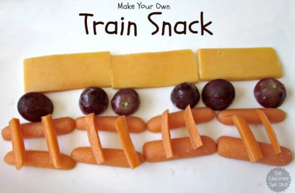Creating a Name Train Craft And Train Snack for Preschoolers