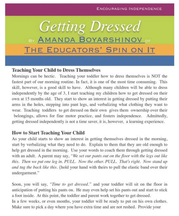 Resources for Teaching Tot School: From Moms for Moms