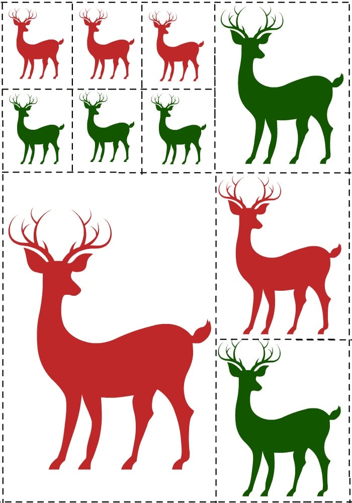 Printable Reindeer Math Games For Preschool Learning