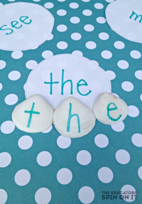 Summer Sight Word Game with Sea Shells