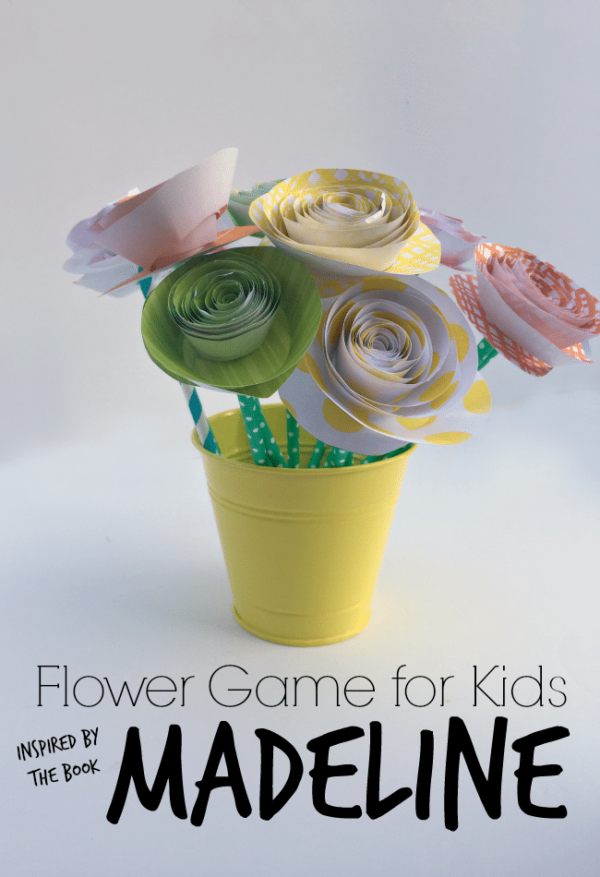 Spiral Paper Flower Math Activity Inspired by the Book Madeline