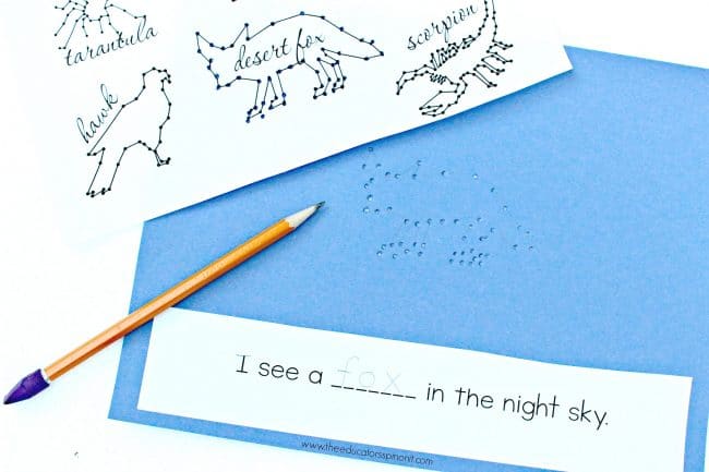 Desert Animal Writing Prompt for young children