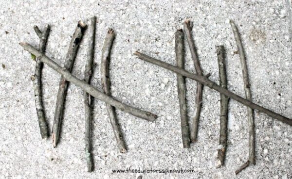 Teach Tally Marks: An Outdoor Math Lesson with Sticks