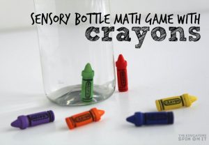 Explore Graphing With Crayon Themed Sensory Bottle Math Game