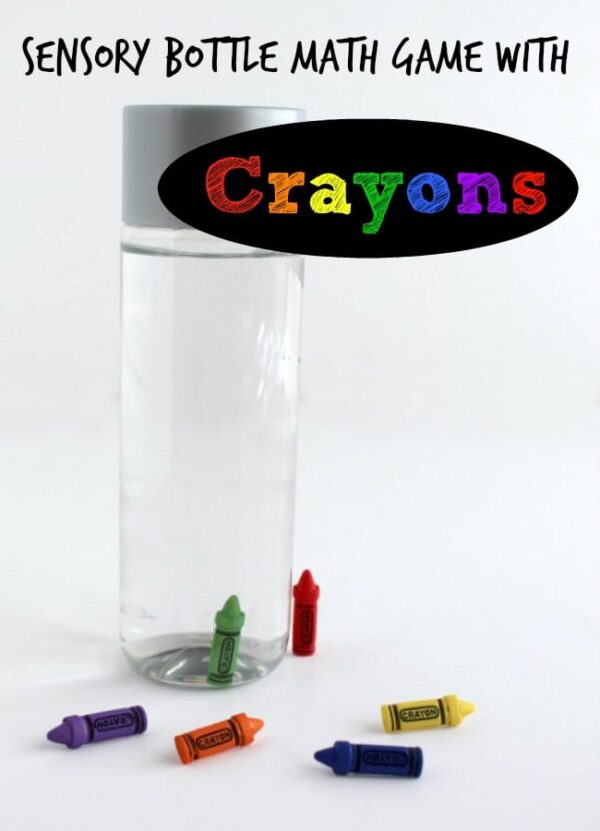 Explore Graphing With Crayon Themed Sensory Bottle Math Game