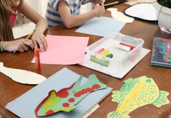 Open Ended Fish Art and Science Project for Creative Kids