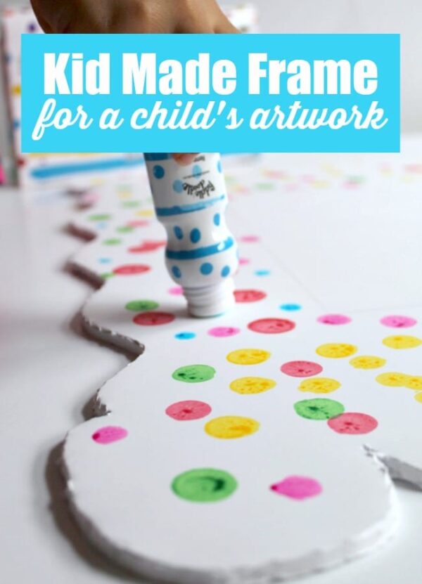 Kid Made Art Frame to Celebrate Dot Day