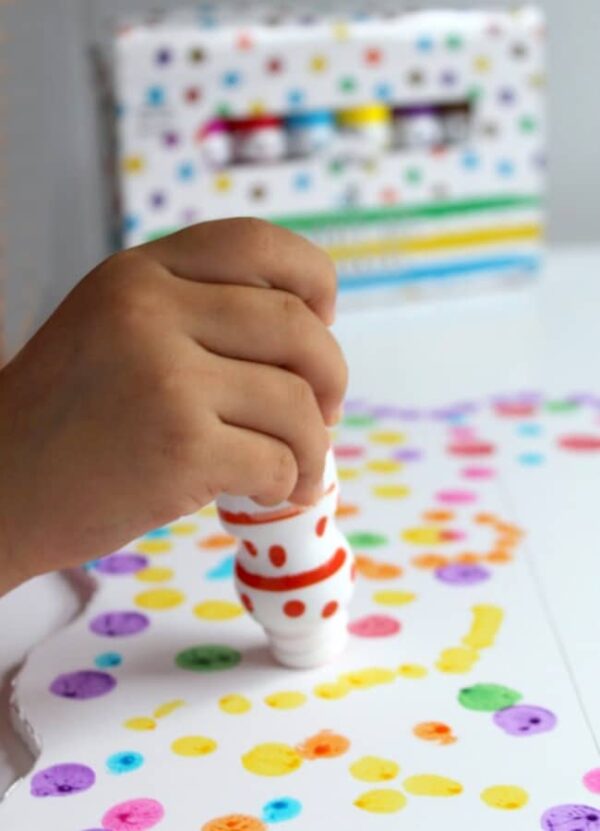 Kid Made Art Frame to Celebrate Dot Day