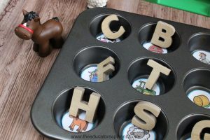 Farm Muffin Tin Syllable Counting Game for Kids - The Educators' Spin On It