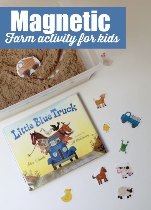 How to Create a Little Blue Truck Magnetic Farm Activity for Kids