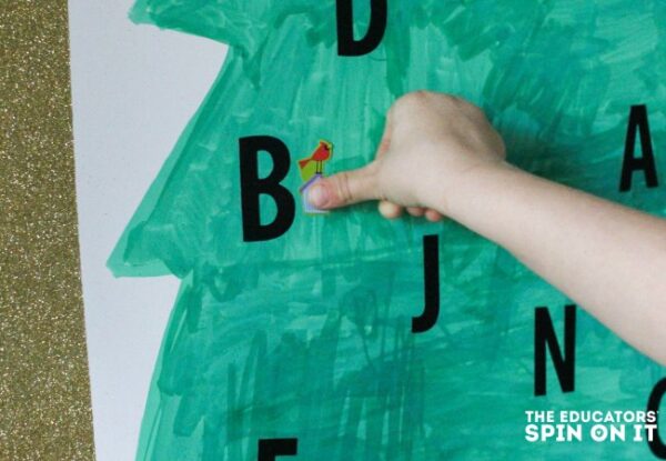 Christmas Tree Letter Recognition Activity for Kids