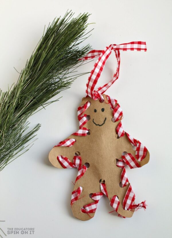 Fingerprint Gingerbread Man Ornament