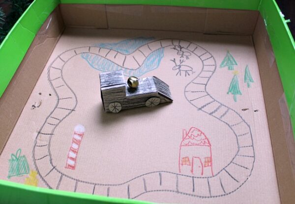 Building A Moving Polar Express Train Ride with Preschoolers
