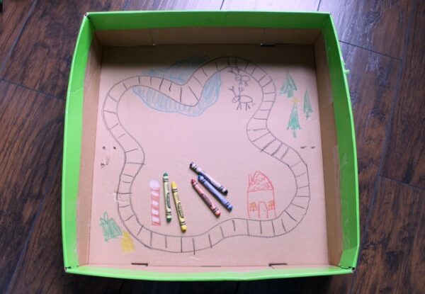 Building A Moving Polar Express Train Ride with Preschoolers