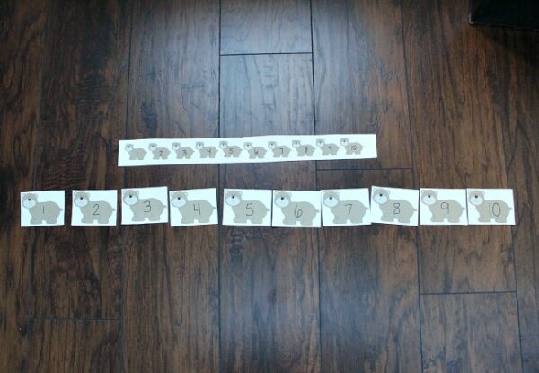 Printable Hide and Seek Bear Number Game for Preschoolers