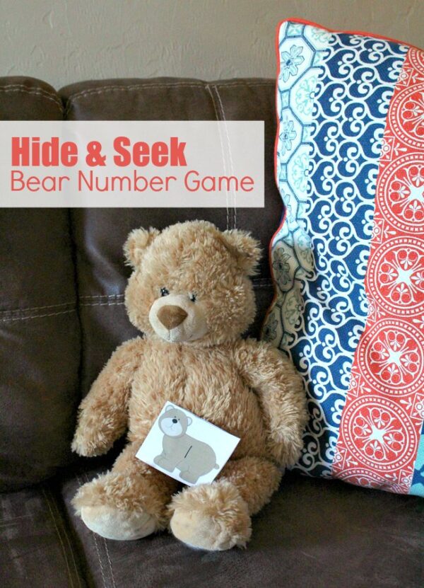 Printable Hide and Seek Bear Number Game for Preschoolers
