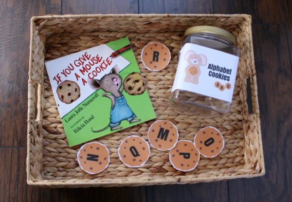 Sidewalk Chalk Alphabet Cookie Themed Fun for Outdoors