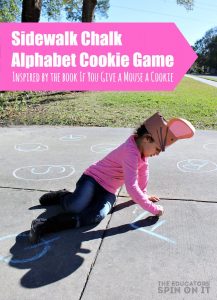 Sidewalk Chalk Alphabet Cookie Themed Fun for Outdoors