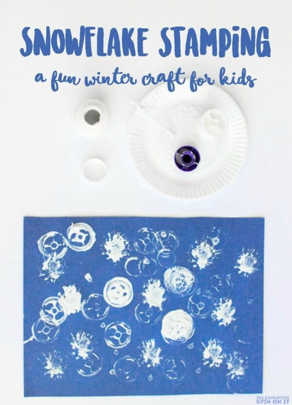 Snowflake Stamping – the perfect craft for kids on a cold winter day ...