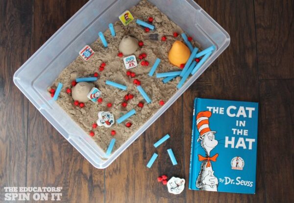 Dr. Seuss Sensory Play with Kinetic Sand