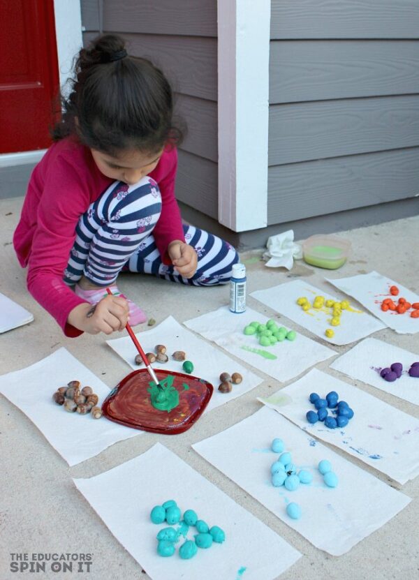 5 Math Games Using Painted Rainbow Math Counters