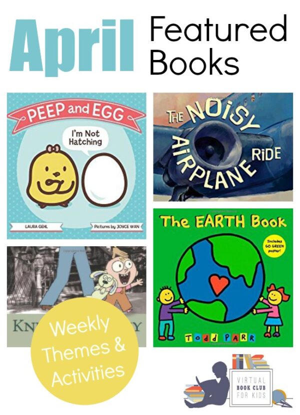 April Book List for the Virtual Book Club for Kids