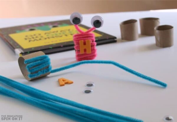 Monster Themed Name Necklace Craft for Preschoolers - The Educators ...