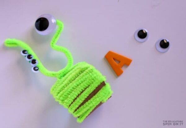 Monster Themed Name Necklace Craft for Preschoolers - The Educators ...