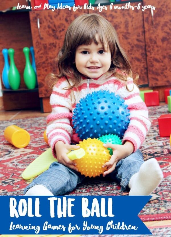 FUN roll the ball learning game ideas for young kids