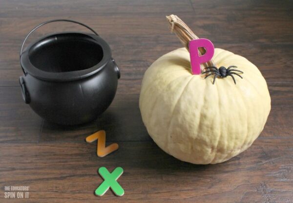 Witch Themed Alphabet Hide and Seek Game for Halloween
