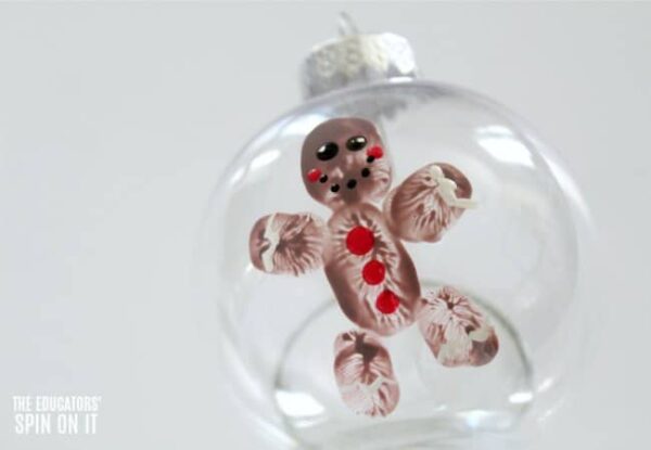 Fingerprint Gingerbread Man Ornament