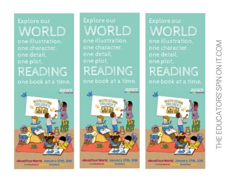 Printable Bookmarks for Multicultural Children's Book Day