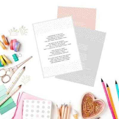 Create Your Own Magic Dust for Your Child's First Day of School