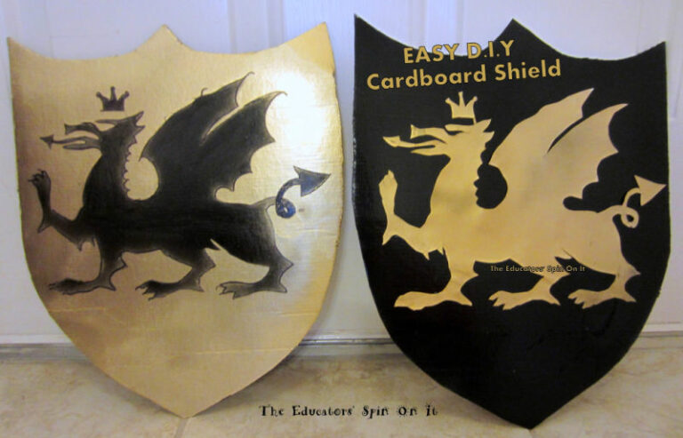 D.I.Y Knight Cardboard Shield for Pretend Costume Play - The Educators ...