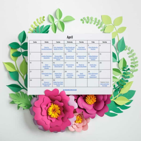 April Activities for Kids After School {Free Activity Calendar}