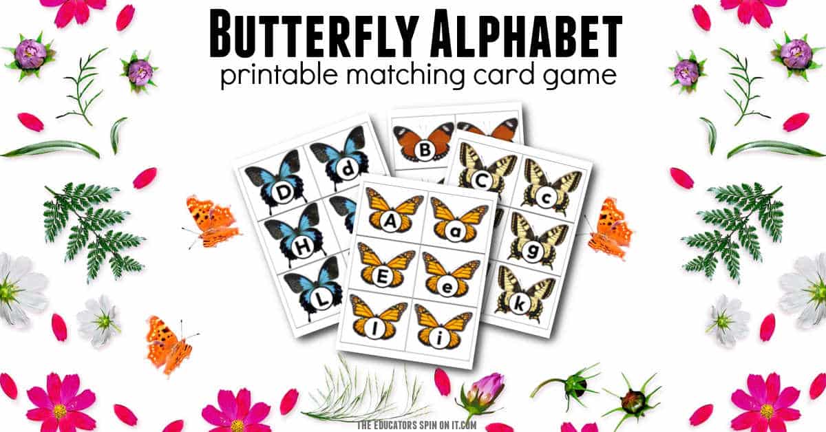 Butterfly Alphabet Card Game Printables - The Educators' Spin On It