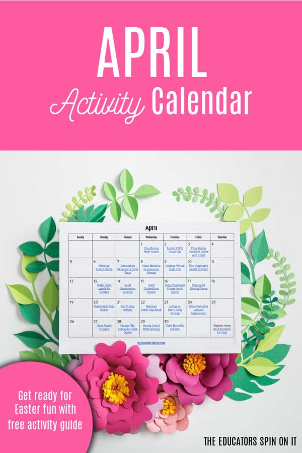 April Calendar - The Educators' Spin On It